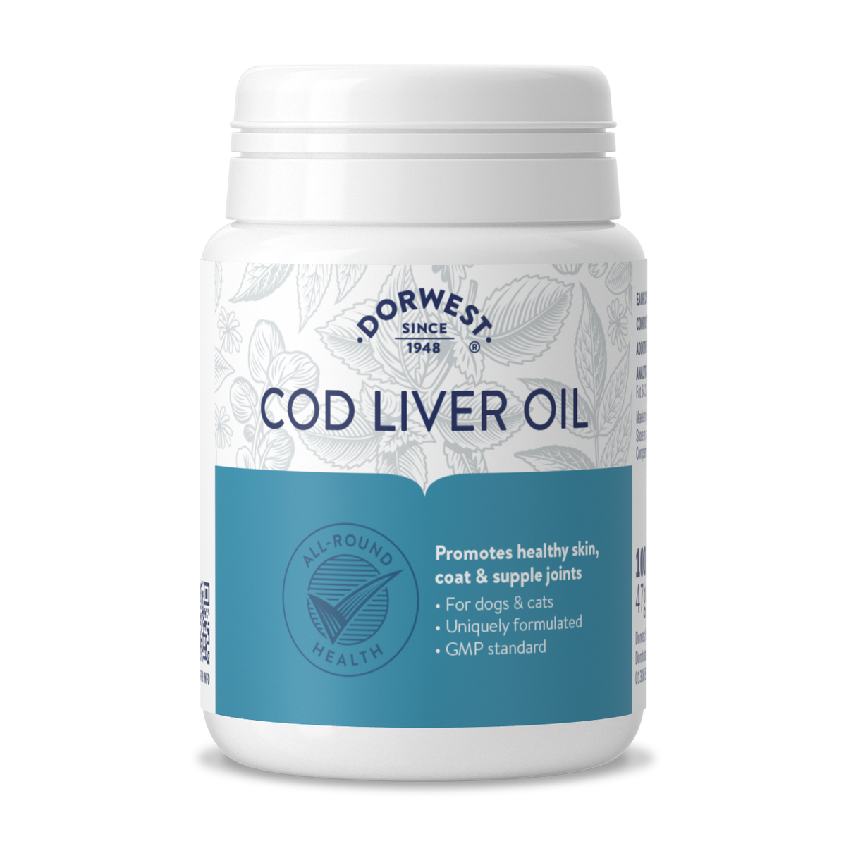 Cod Liver Oil Tablets for Dogs & Cats | Dorwest Herbs