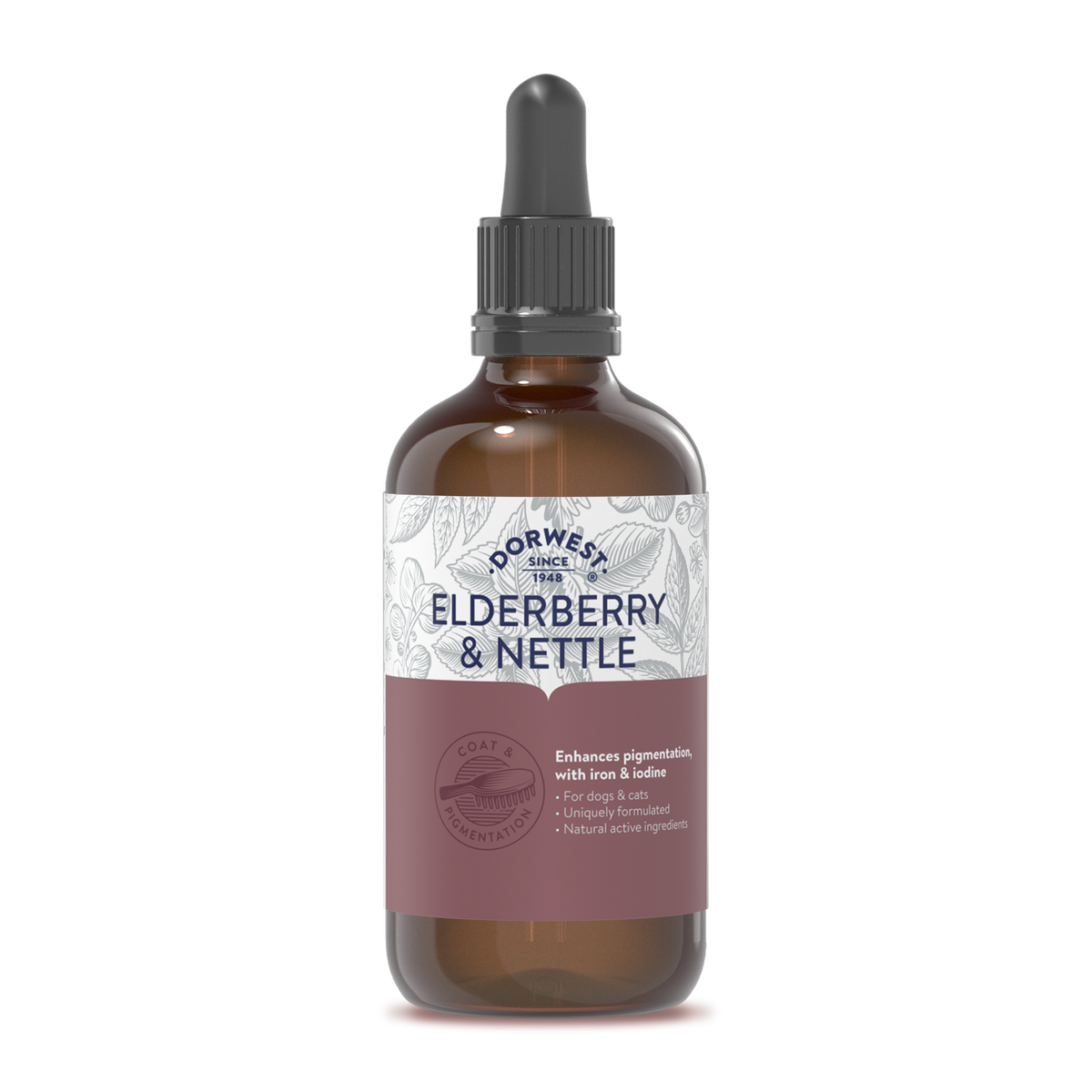 Elderberry & Nettle Extract for Dogs & Cats | Iodine & Iron | Dorwest Herbs